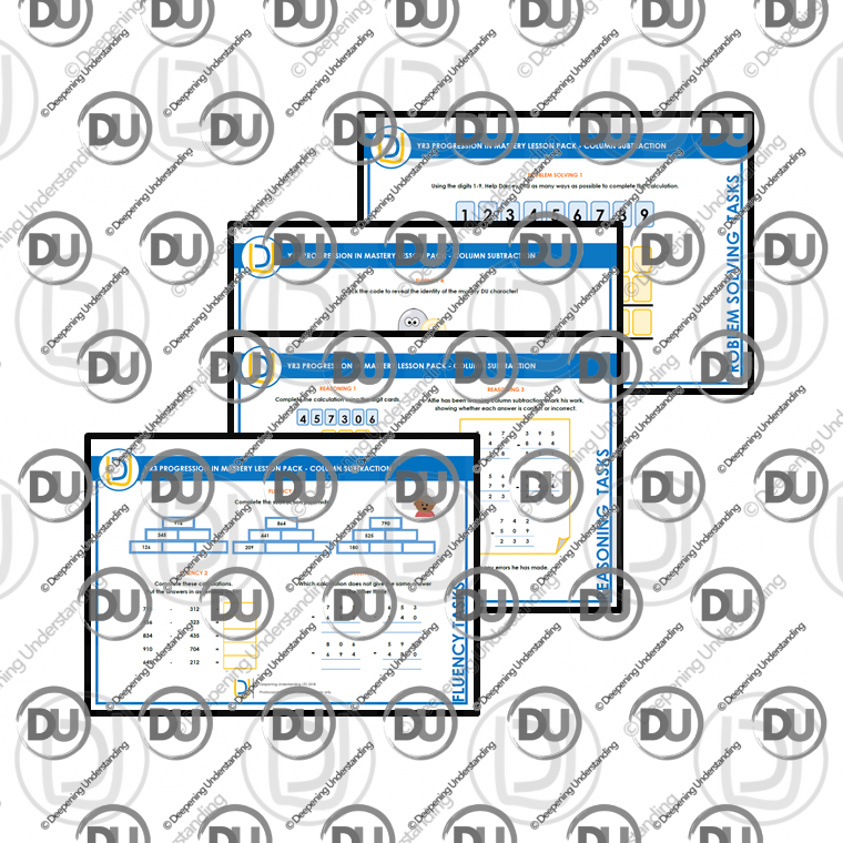 YR3 Progression In Mastery Pack 024 Subtract 3 Digits From 3 Digits 