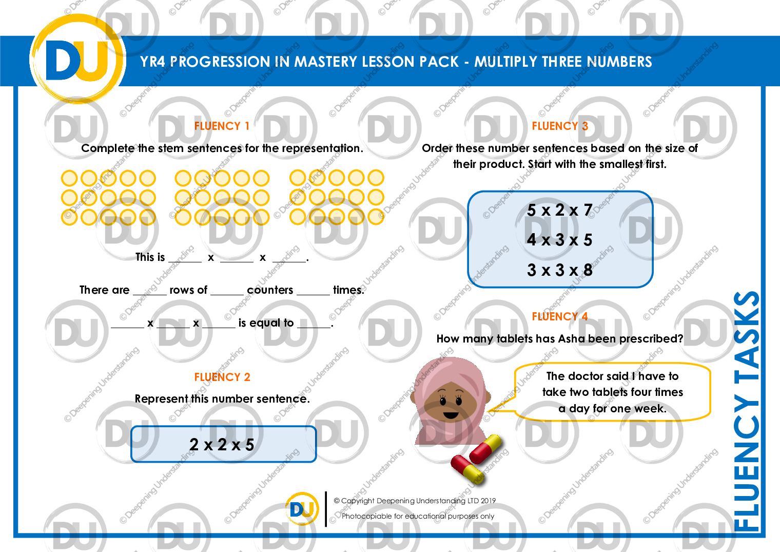 YR4 Progression In Mastery Pack 041 Multiply Three Numbers Planpanion